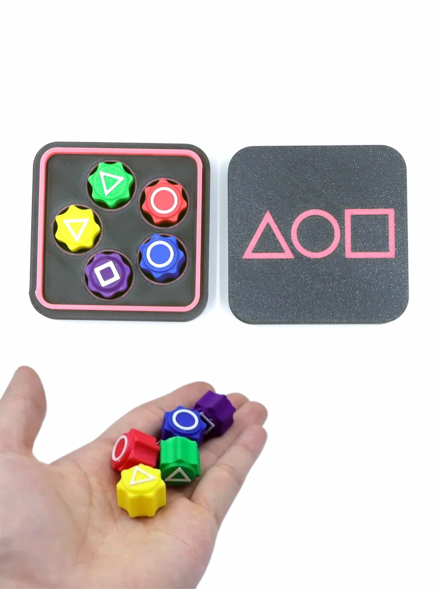 Набор Гонги для игры в камешки традиционная корейская игра на ловкость и внимание, 5 камней в фирменной упаковке, подарок для фанатов Игры в кальмара