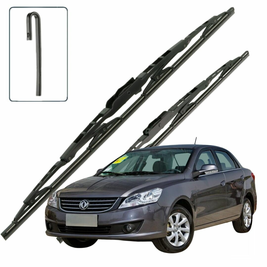 Дворники Dongfeng S30 (1) / Донгфенг С30 седан 2014 / 2015 / 2016 / 2017 Щетки стеклоочистителя каркасные для автомобиля 500мм-450мм к-т 2 шт.