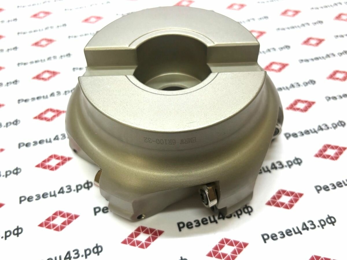 Торцевая насадная фреза LZ 100 мм, под сменные круглые пластины (EMR-6R-100-32-6T)