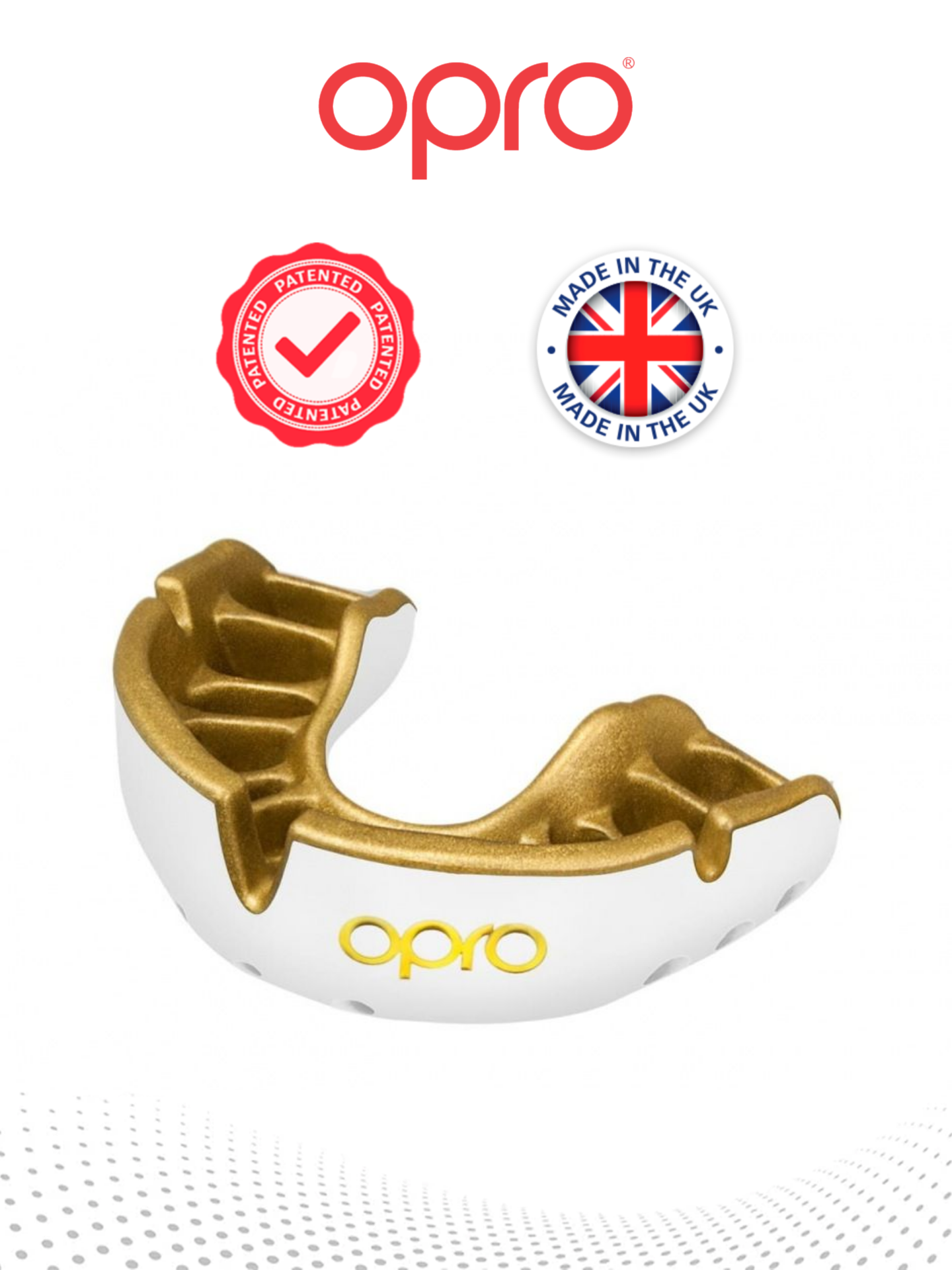Боксерская капа взрослая, спортивная, защитная для зубов Opro Self-Fit Gold - White/Gold