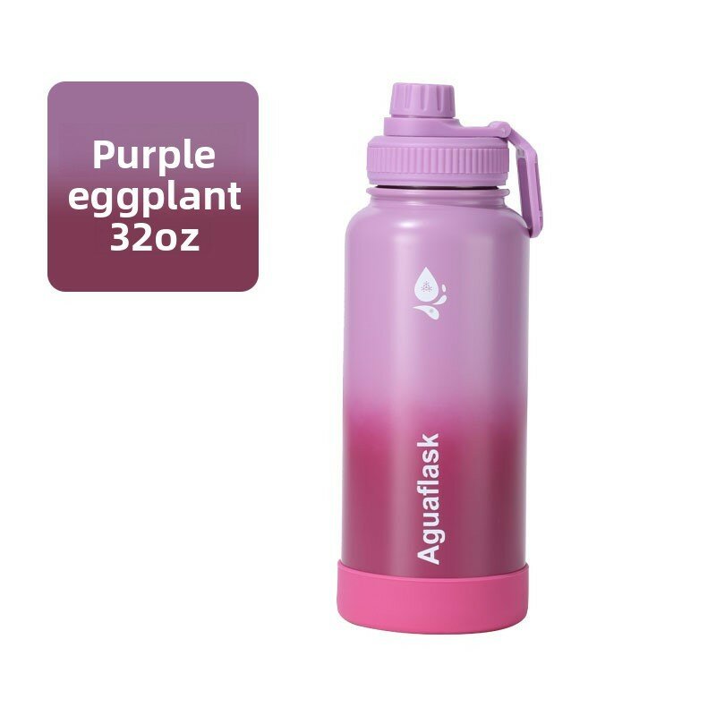 Большая емкость градиентный цвет термос с заварником для путешествий и подарков, фиолетовый