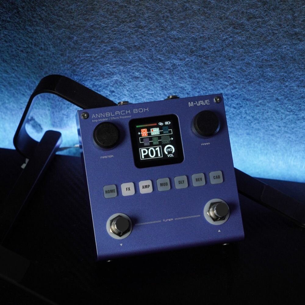 Гитарный процессор эффектов 2025 M-VAVE ANNBLACK BOXнный перезаряжаемый аккумулятор ANNBLACK BOX