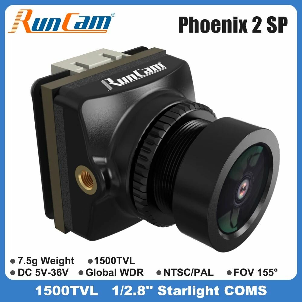 RunCam Phoenix 2 SP - камера 1500TVL (1/2.8" CMOS, WDR, 155 FOV) для видеооборудования
