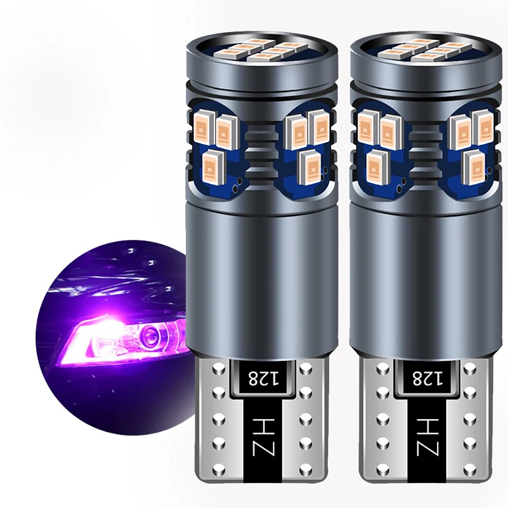 4 шт. T10 светодиодный W5W Canbus 194 168 Авто Клин габаритный фонарь 6500 К белого Нет Pink purple