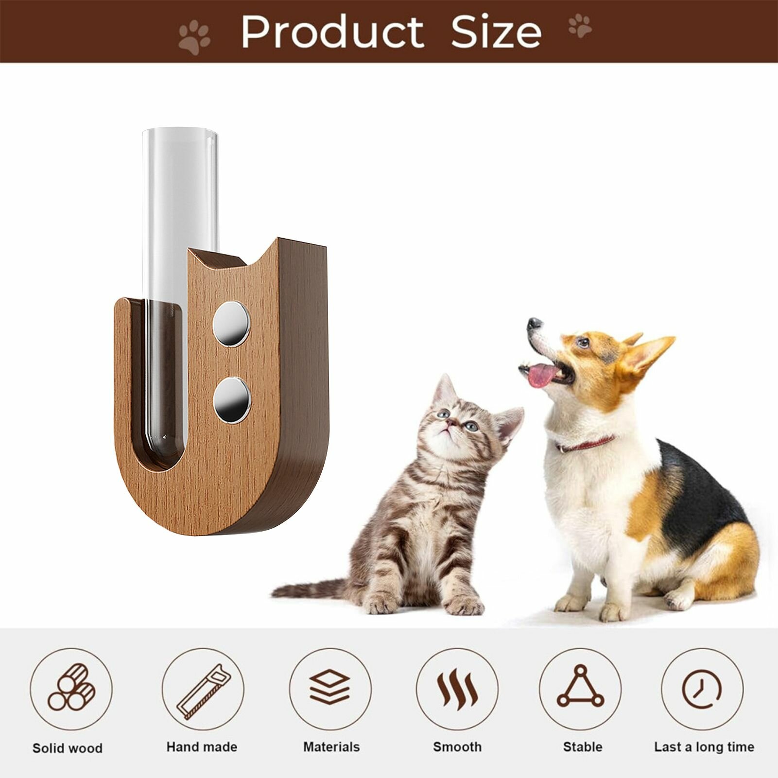 Ваза "Коллекционер кошачьих усов", пластик, 5 см x 9 см x 2 см