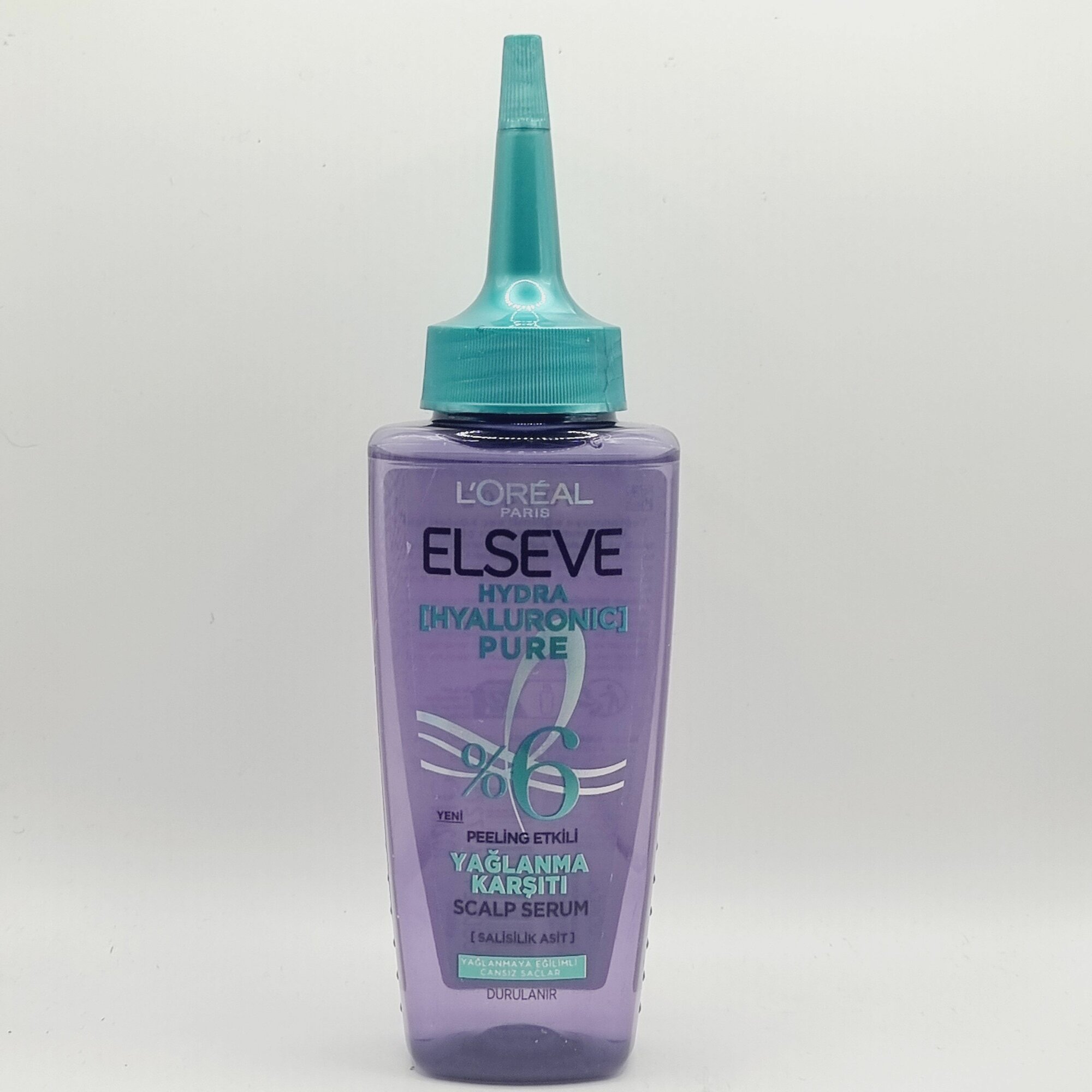 Сыворотка для волос L'Oreal Elseve Hydra Pure, против жирности и шелушения, салициловая и гиалуроновая кислоты, 102 мл