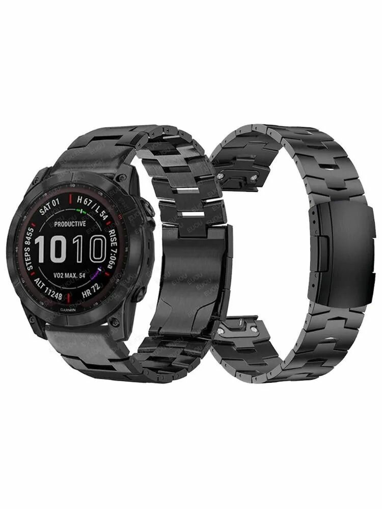 Титановый ремешок 26 мм для Garmin Fenix 8 7X Epix Pro (51 мм) Tactix 7 Enduro 3 2 TACTIX DELTA металлический браслет