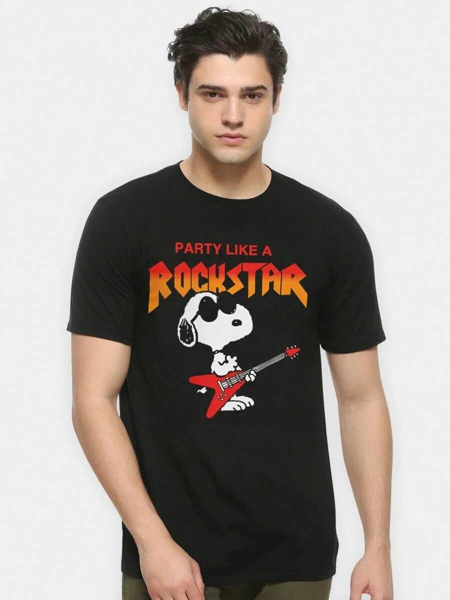 Футболка Снупи Рок-звезда / Мужская