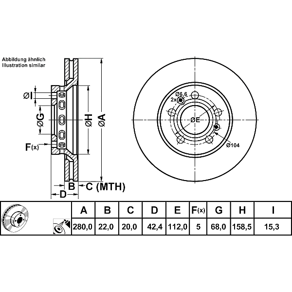 ATE 24.0122-0202.1 (3D0615601E / 4E0615601 / 4E0615601E) диск торм Audi (Ауди) a8 / VW phaeton 3.0-6.0 / 3.0-4.0tdi 02-