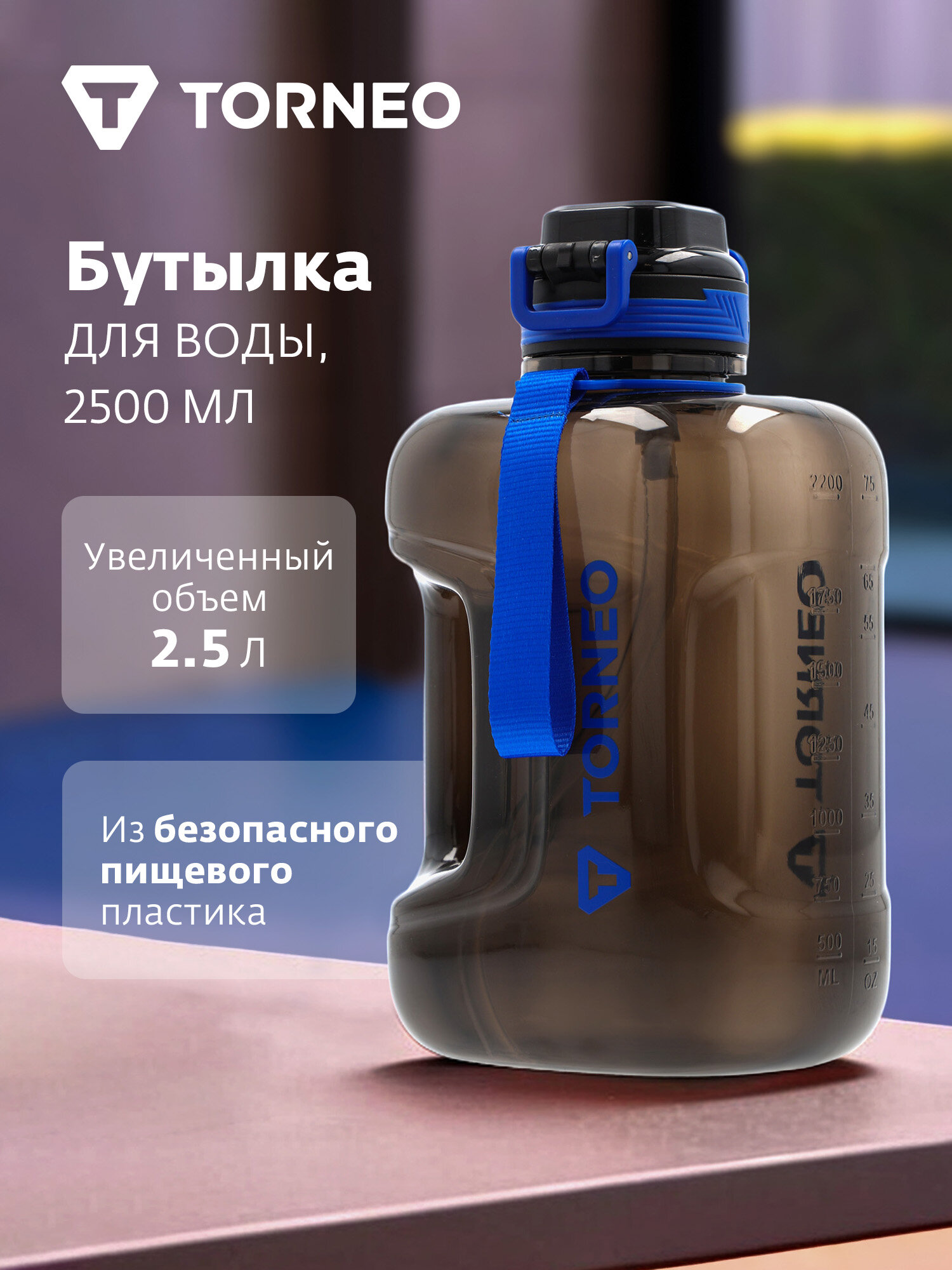 Бутылка для воды Torneo, 2500 мл
