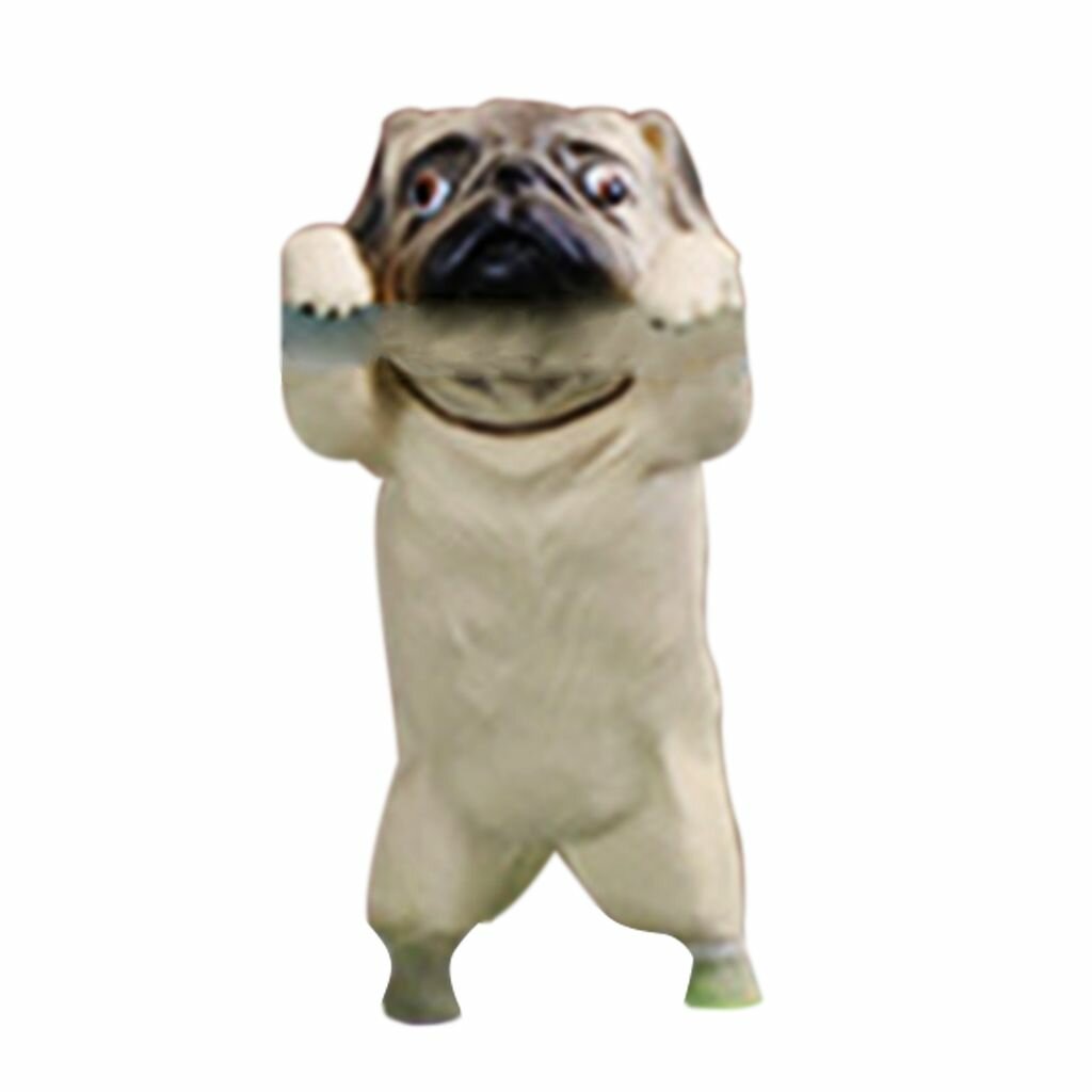 Декорация для аквариума, Декор аквариума фигурка собаки-желтая, ползущая на двух ногах