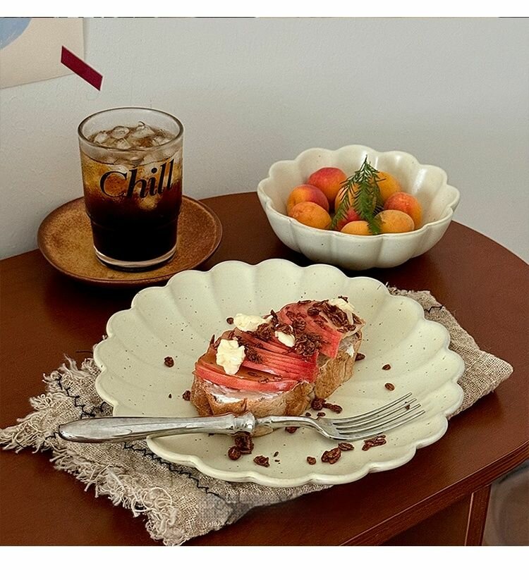 Тарелка PAILIR, фаянс, 21 см, для десерта, обеденная, круглая, белая