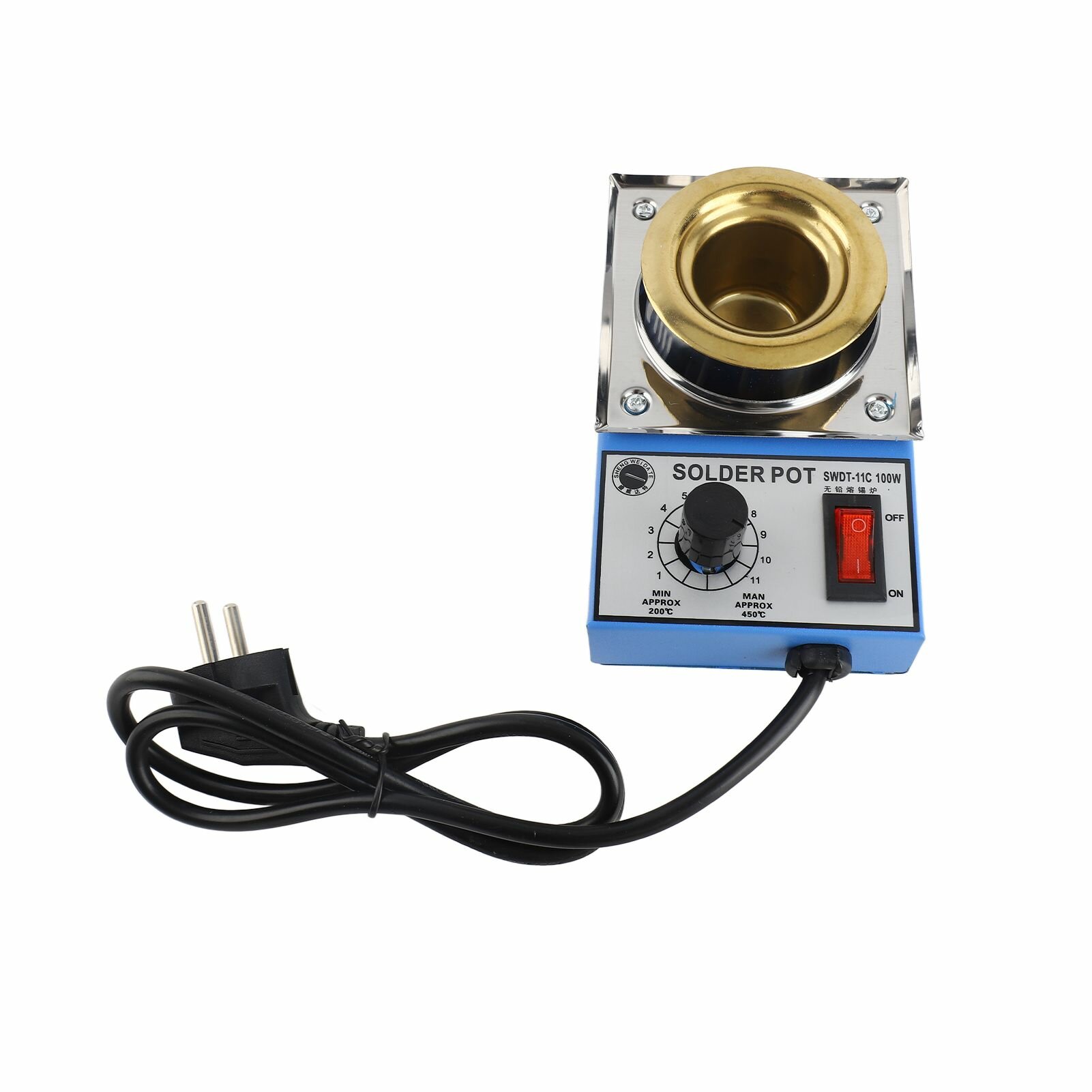 Паяльная ванна 300 Вт, 100 мм, 1200 г, нерж. сталь, компактная, регулируемая температура