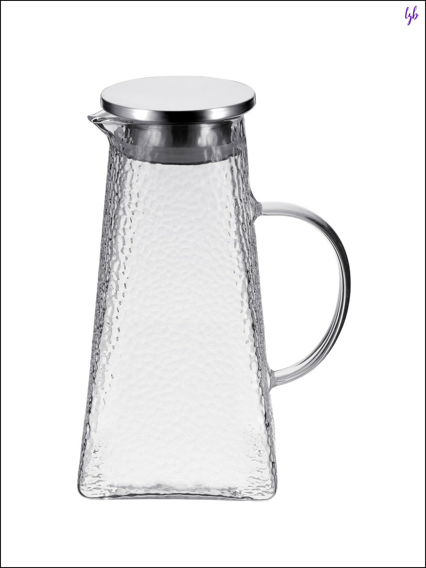 Эксклюзивный кувшин Regent Linea Franco 1.8 л из стекла и серебристого инокса с системой фильтрации в пробке