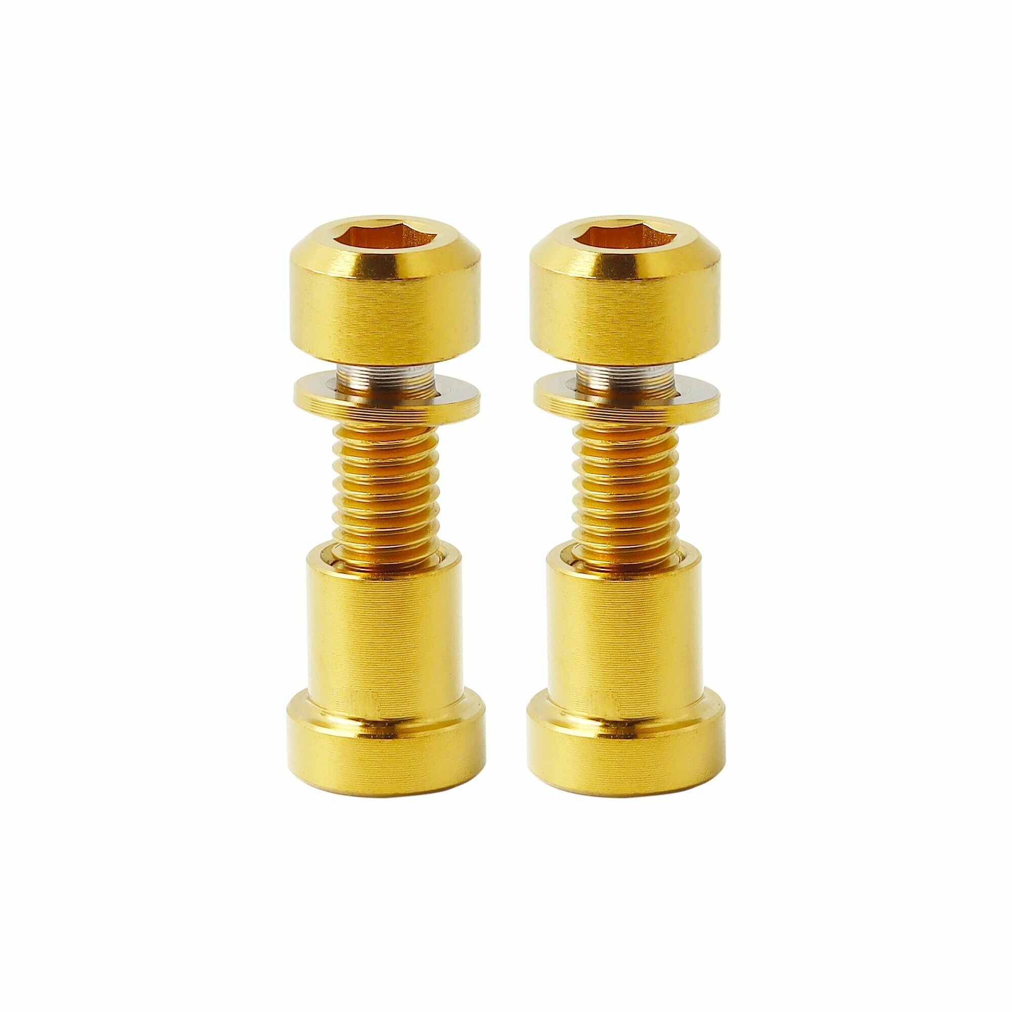 XMSJ Болты выноса руля велосипеда титановые M5x16/18/20 мм 2pcs Gold, M5x18mm
