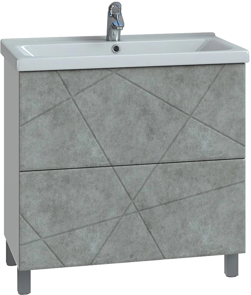 Тумба под раковину без столешницы Vigo Geometry 70 бетон
