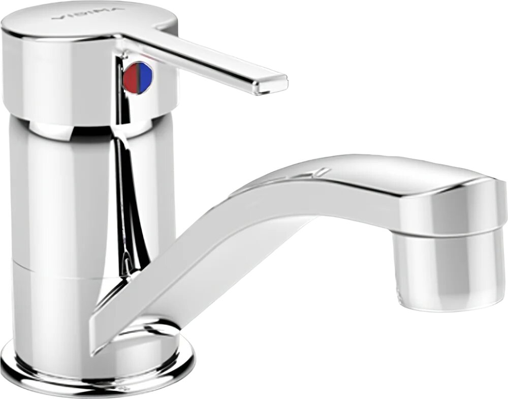 Смеситель для раковины Vidima Logik BA276AA хром, глянцевый, кран для ванной в раковину, из латуни, рычажный, с поворотным изливом, с керамическим картриджем