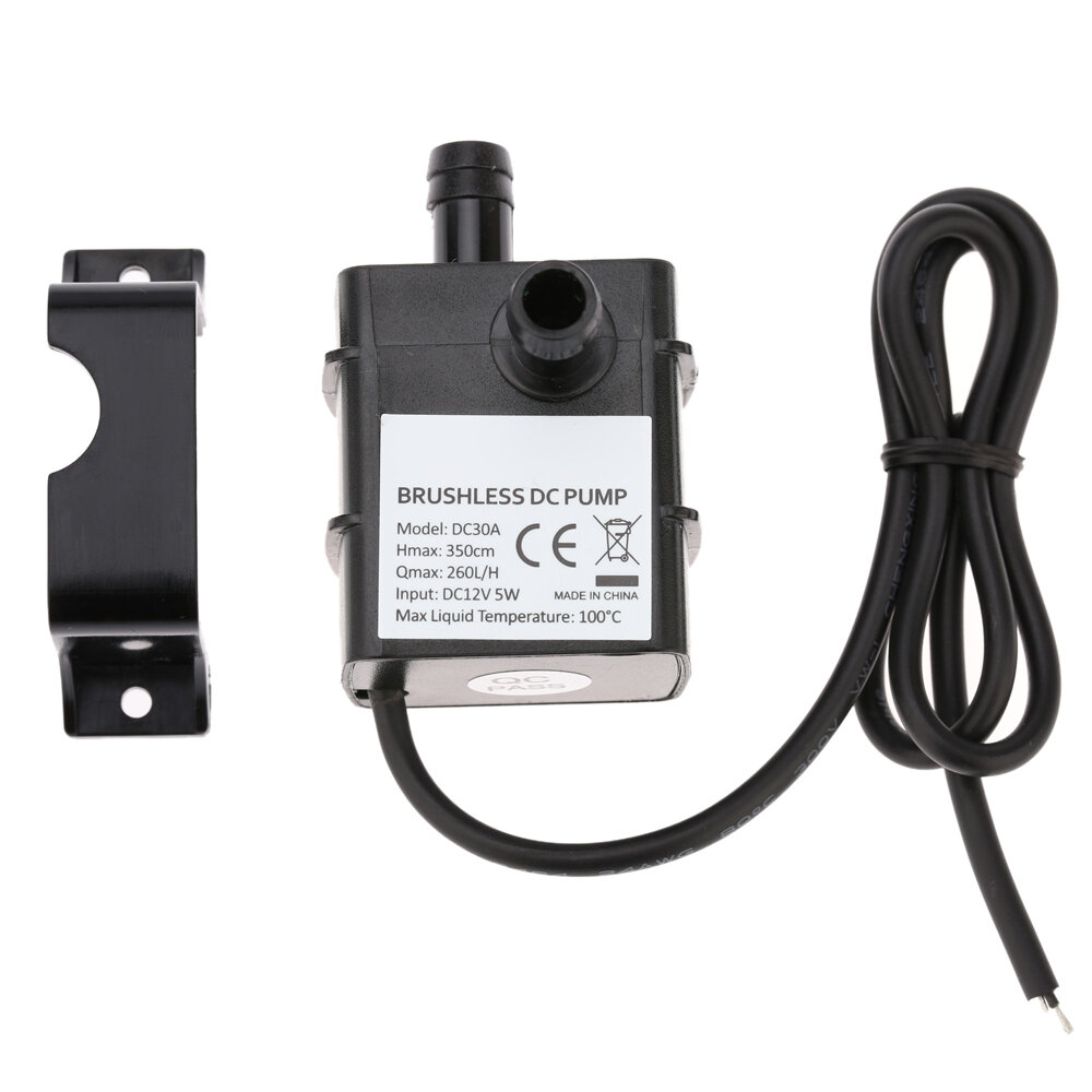 Decdeal ультра-тихий мини DC12V 5W микро бесщеточный водяной масляный насос водонепроницаемый погружной фонтан аквариум циркуляция 260 л/ч подъем 350 см