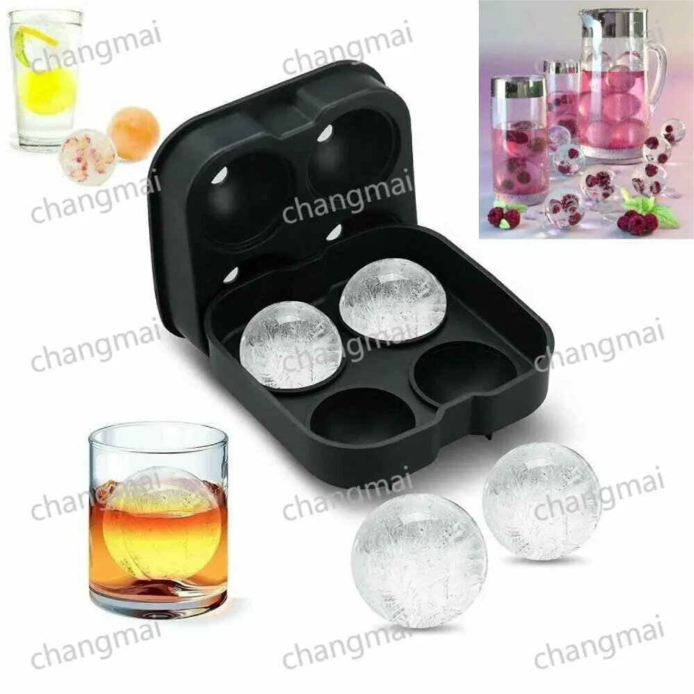 Форма для льда НашЪ "Шар", силиконовая, круглая, 12x12 см, черная