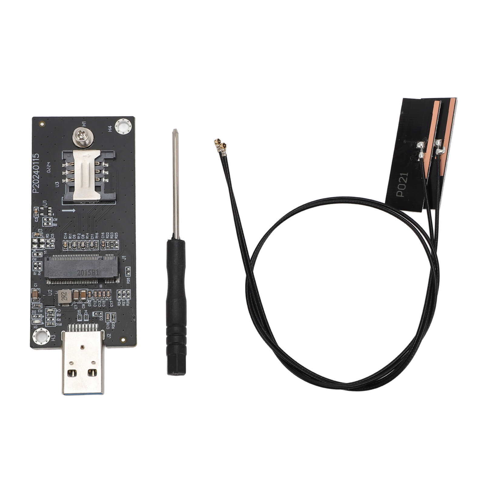 Сетевая карта адаптера NGFF M.2 KeyB до USB3.0 4G 5G Адаптер модуля WWAN с SIM -слотом 2 Антеннами