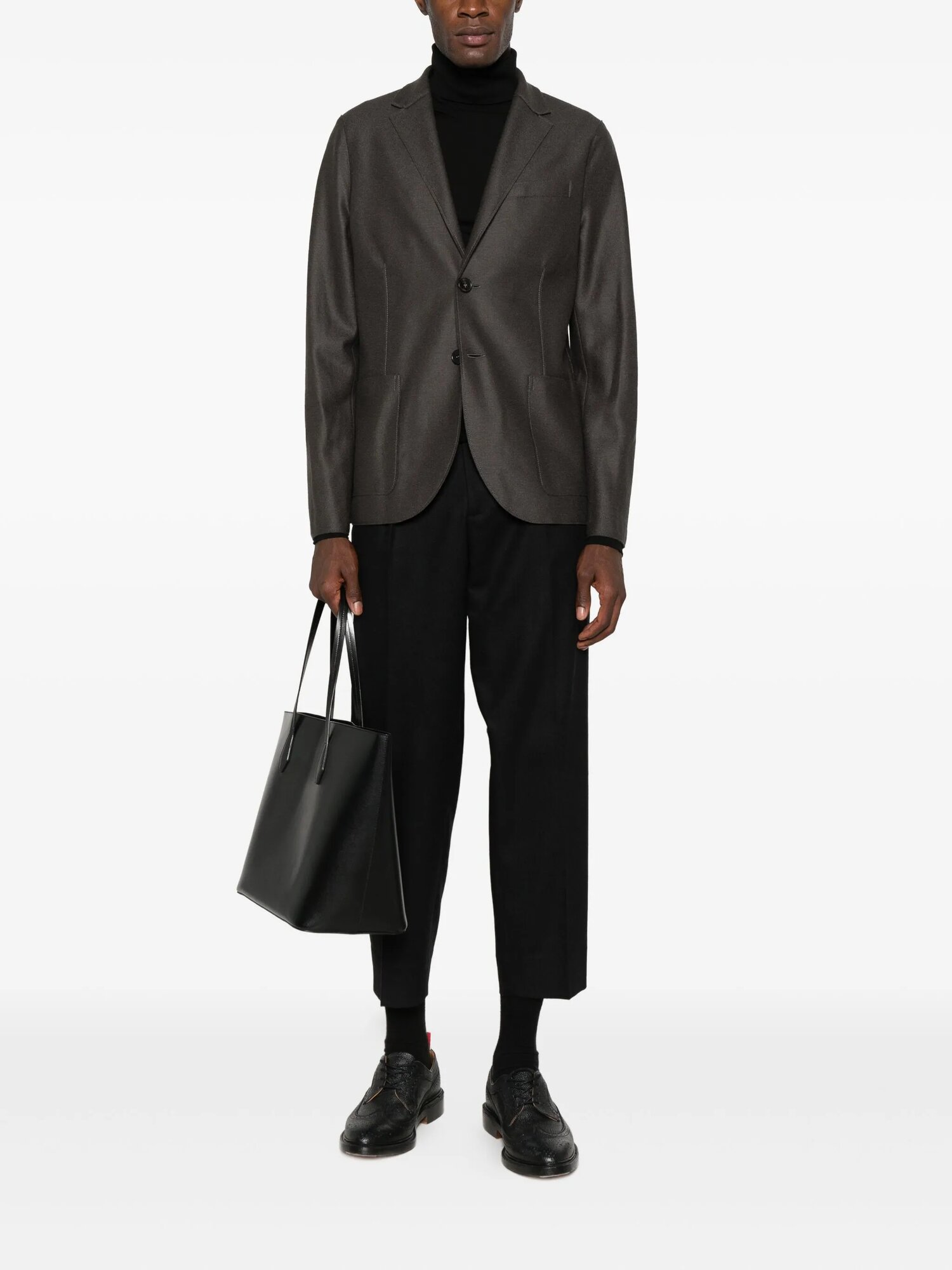 Куртка Harris Wharf London Single-breasted virgin-wool blazer, размер 52, brown — фото 1