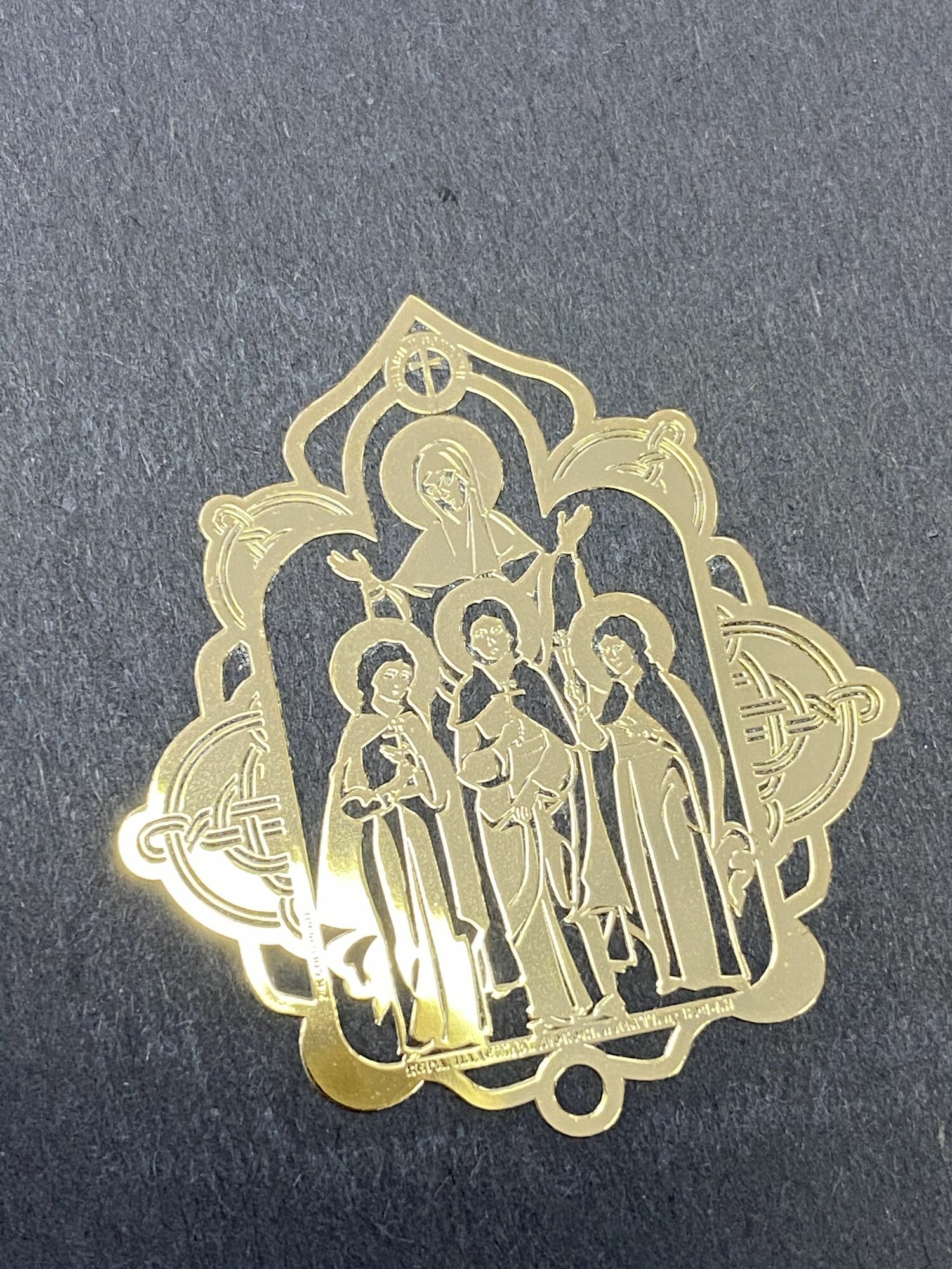 Позолоченная наклейка икона Вера, Надежда, Любовь и матерь их София, размер 26х31 мм, бренд Biryukov, 1 шт.