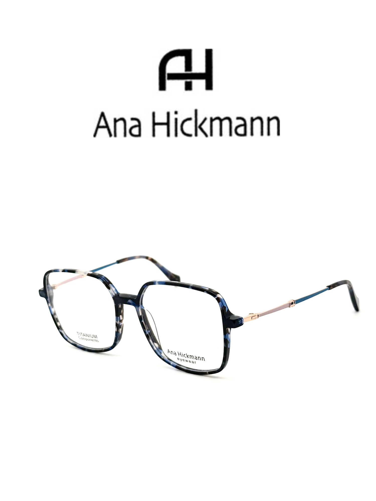 Оправа для очков Ana Hickmann AH6463T G21 женская, квадратная, коричневая, из титана