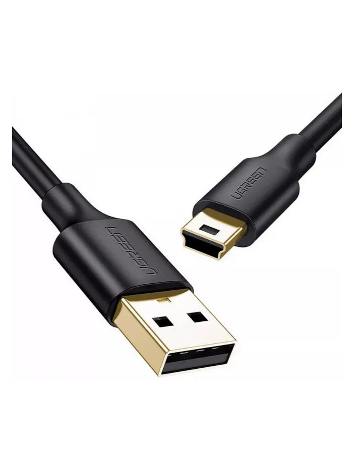 Кабель USB 2.0 UGREEN US132 10386_ A Male to Mini 5 Pin Male Cable. Длина: 3м. Цвет: черный