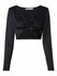 Топ CALVIN KLEIN Velvet cropped top, размер 36 EU