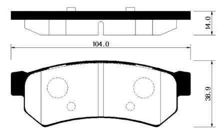 Колодки тормозные дисковые HSB HP2020 задние Chevrolet Optra (06-), Lacetti (06-); Suzuki Forenza (07-08), Reno (07-08)