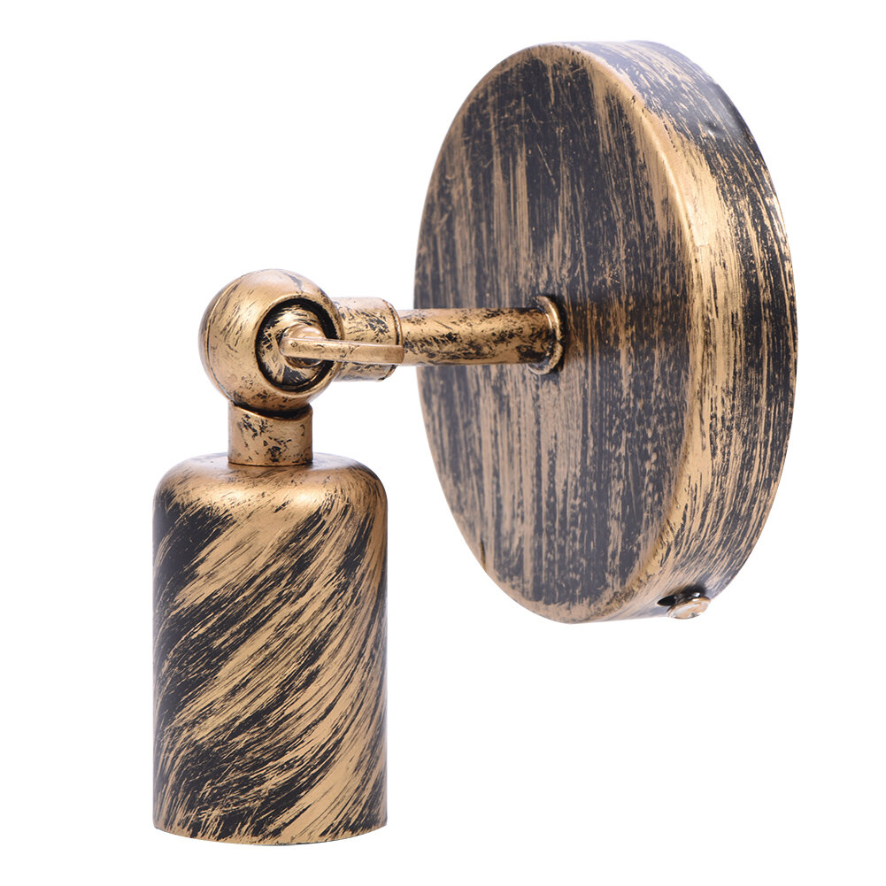 Настенный светильник в стиле ретро с цоколем E27, позолоченный патрон для лампы, бара, кофейни, коридора, винтажный декоративный светильник для внутреннего освещения