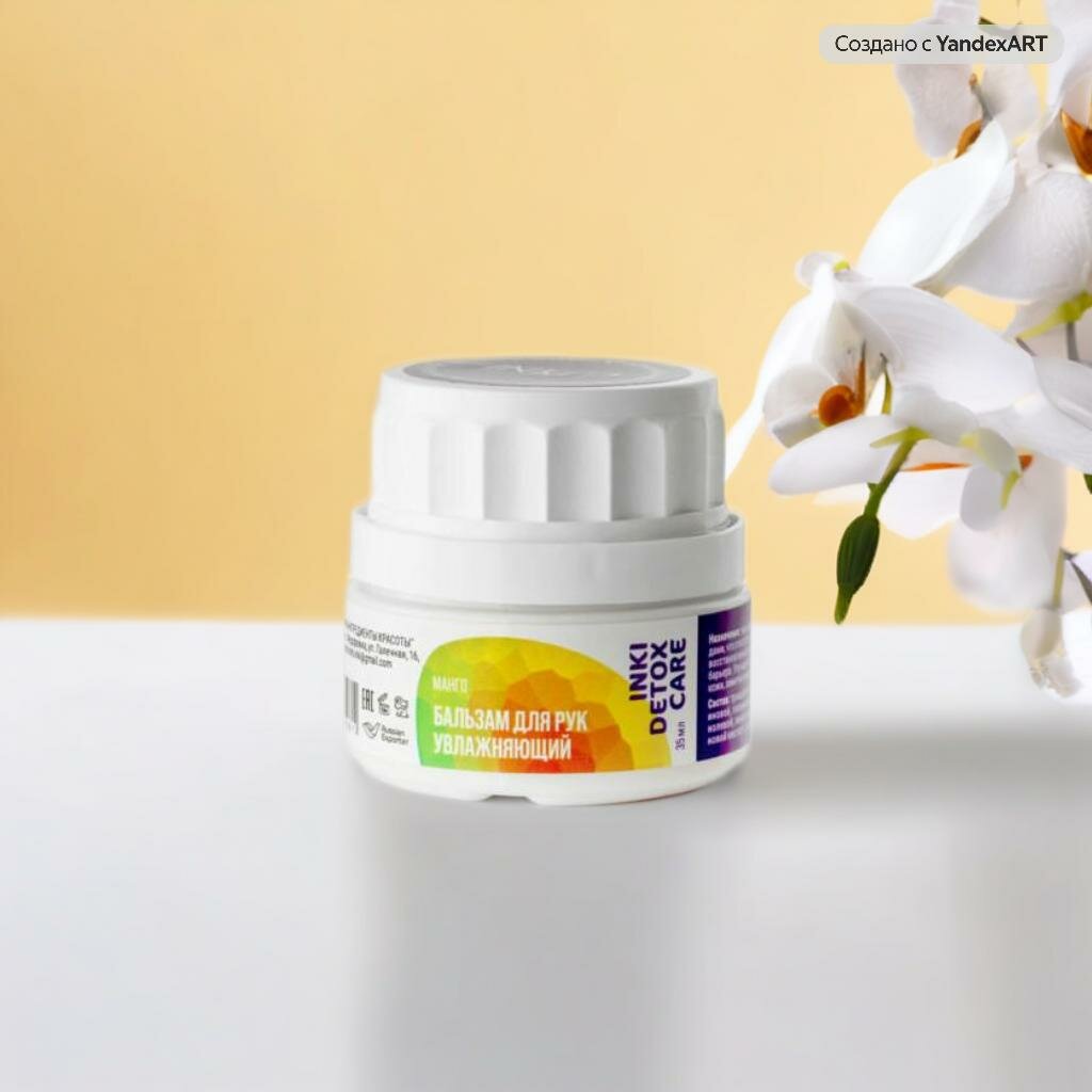 Бальзам для рук увлажняющий Inki Profi "Манго", серия детокс, 35+10 мл