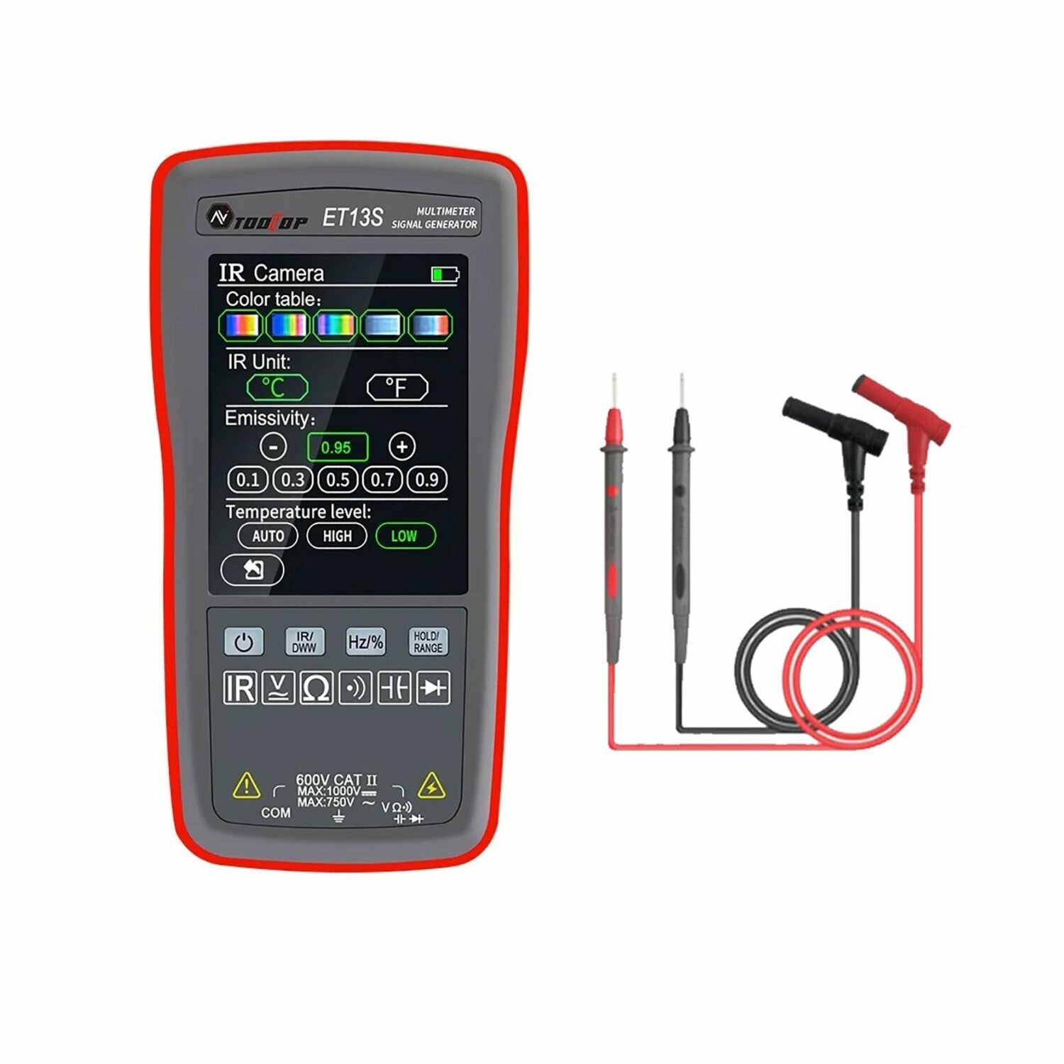 TOOLTOP ET13S Enhanced Thermal Imager 2-в-1 Тепловизионный мультиметр 2,8 дюйма