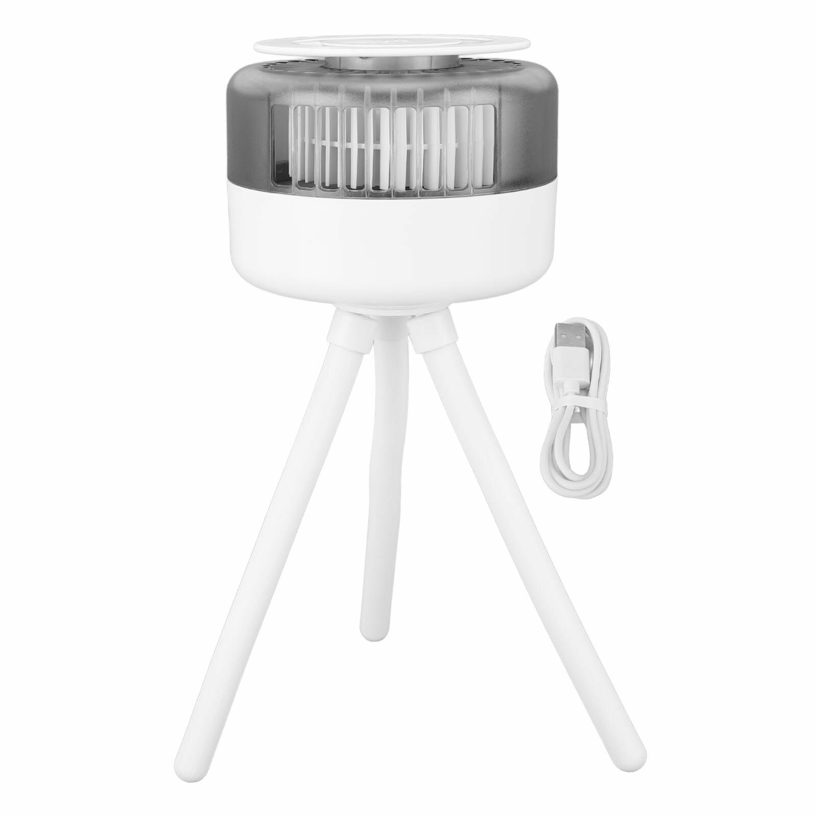 Белый летний вентилятор с зарядкой через USB, вращающийся на 360 градусов мини-вентилятор с зажимом и гибким штативом, подходит для коляски