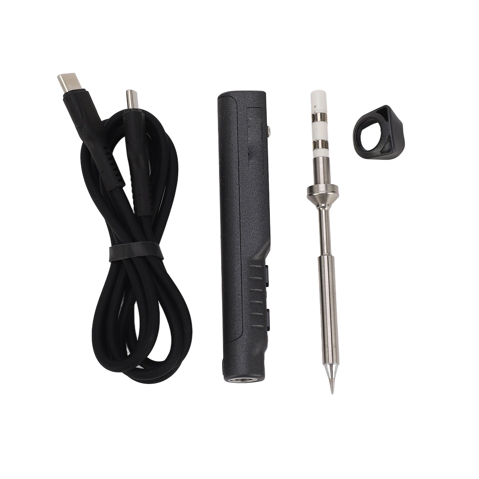 Паяльник TS100, легкий, регулируемый по температуре 100-400℃, подходит для печатных плат, ноутбуков, автомобильных зарядных устройств (DC 12-24V).