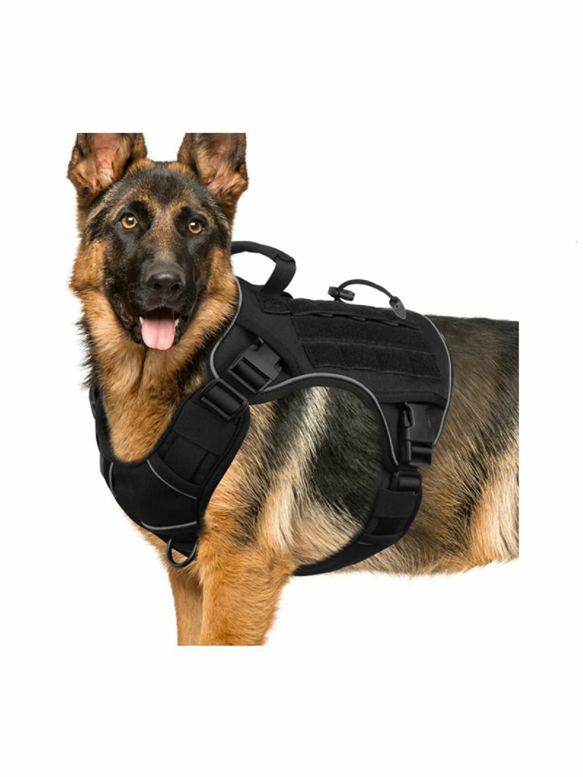 Фурнитура для ошейников и поводков, Вытяжение груди и спины для домашних животных-черный-M