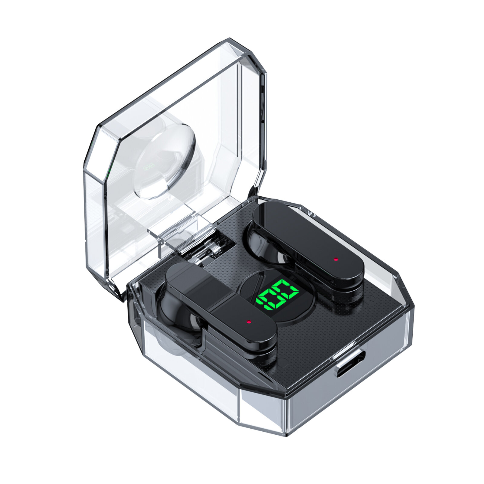 K30 Наушники TWS Беспроводные BT Внутриканальные С RGB Динамическим Эффектом Света, Для Спорта, Черный, Белый, Розовый, Зеленый, BT 5.3, Динамик φ8mm, Акустика 45mAh, Контейнер 200mAh, Время Музыки 5ч, Разъем Type-C, Вес 67г, Размер упаковки 8.1*3.3*12см