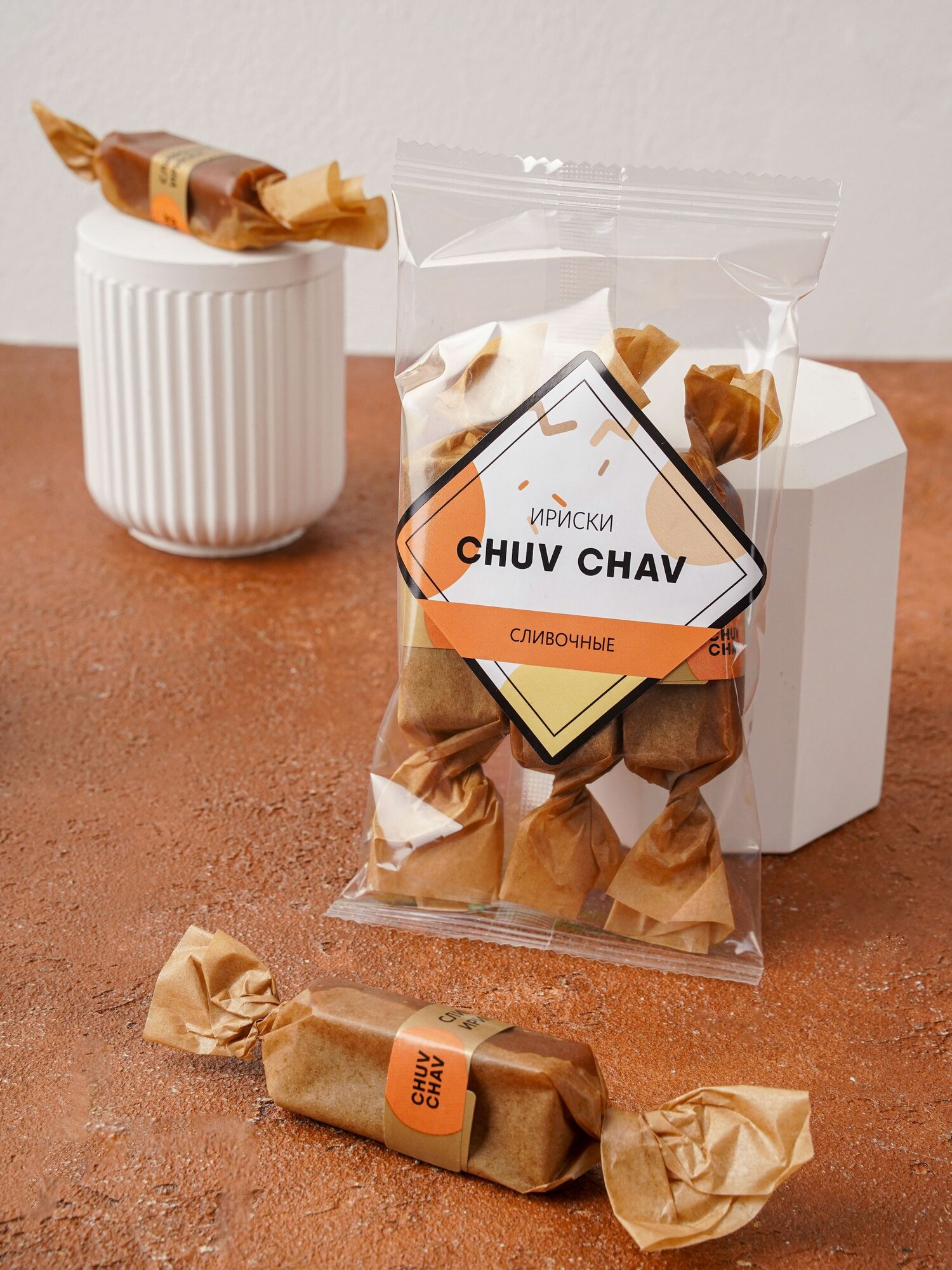 Ириски Чув-Чав сливочные, набор из 3 конфет