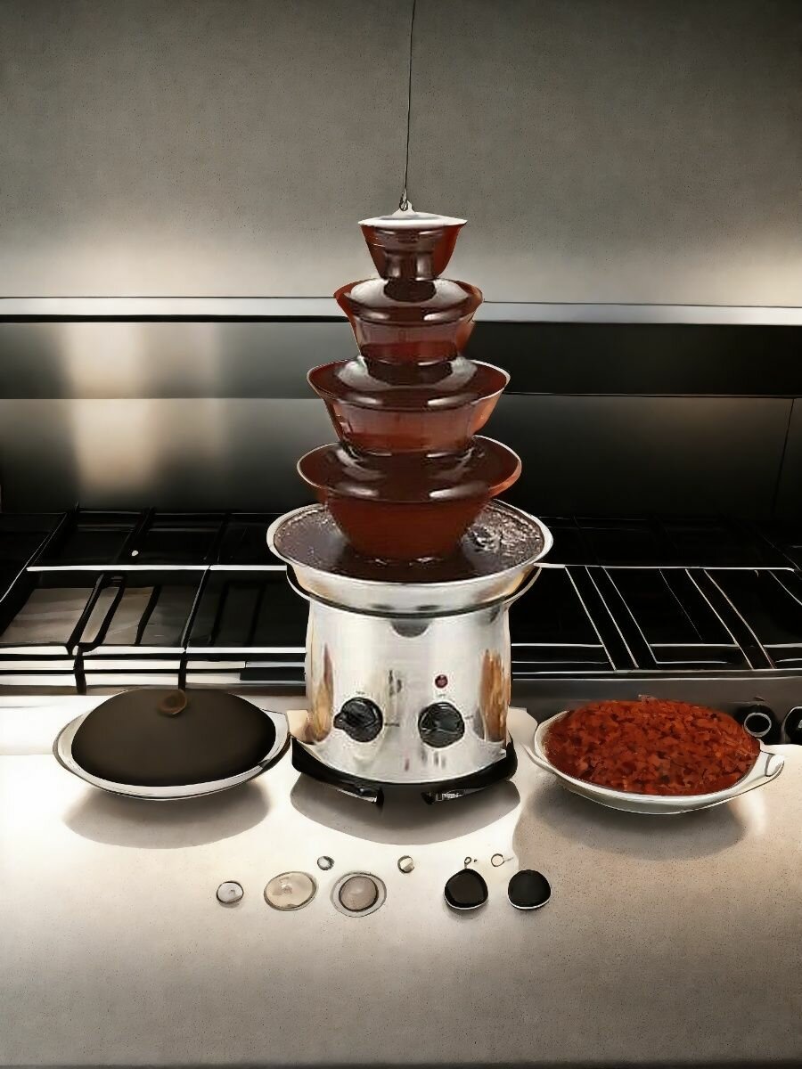 Шоколадный фонтан настольный, фондю