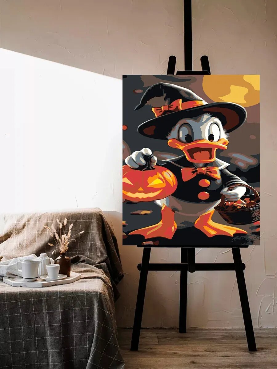 Картина по номерам Скрудж Макдак Хэллоуин Наряд Тыква