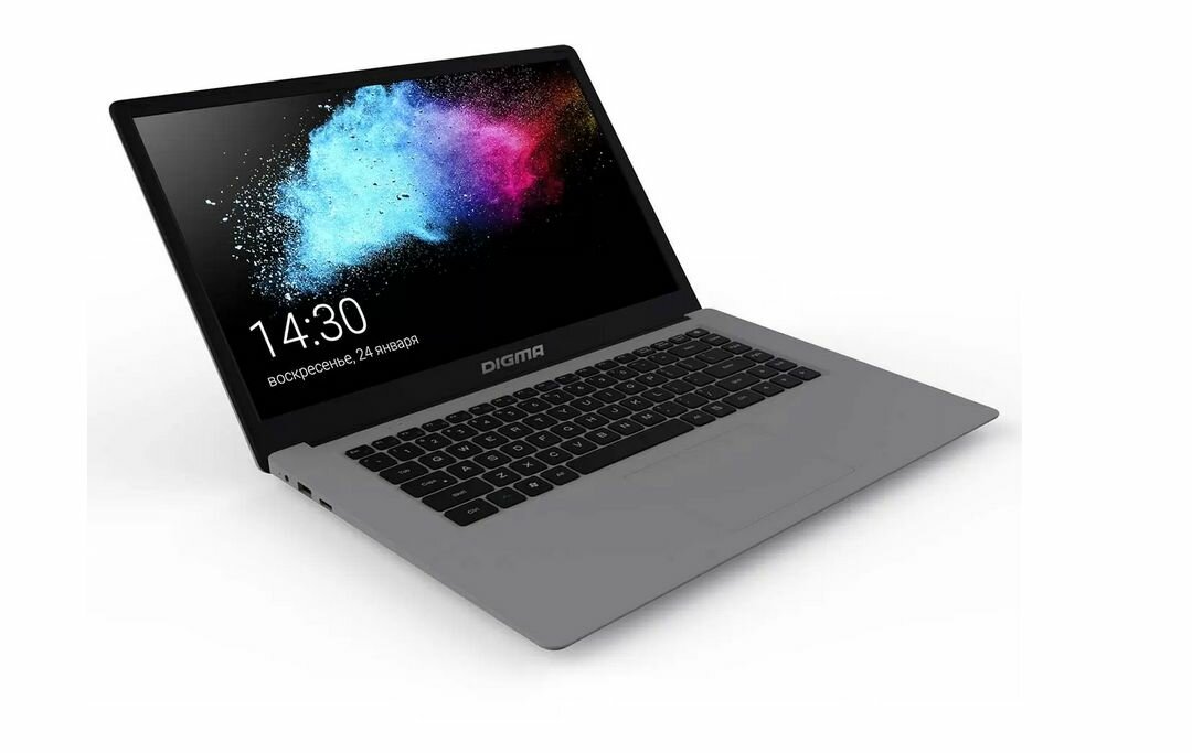 15.5" Ноутбук Digma EVE 15 C423 (ES5069EW) темно-серый - 1920x1080, IPS, Intel Celeron N3350, ядра: 2 x 1,1 ГГц, 4 ГБ, eMMC 128 ГБ, Intel HD Graphics 500, Windows 10 Home