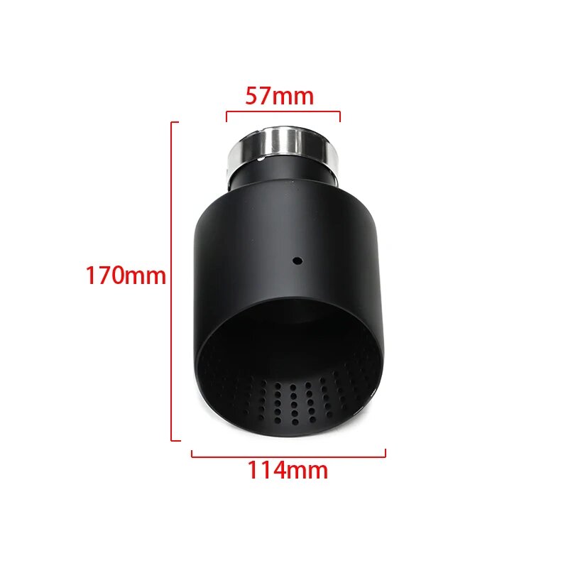 1 шт. матовый автомобильный выхлопной наконечник из нержавеющей стали, универсальный наконечник выхлопной системы для VW GTI MK7 Golf7, насадка 63 мм, 60 мм, наконечник глушителя, B ID57MM OD114MM