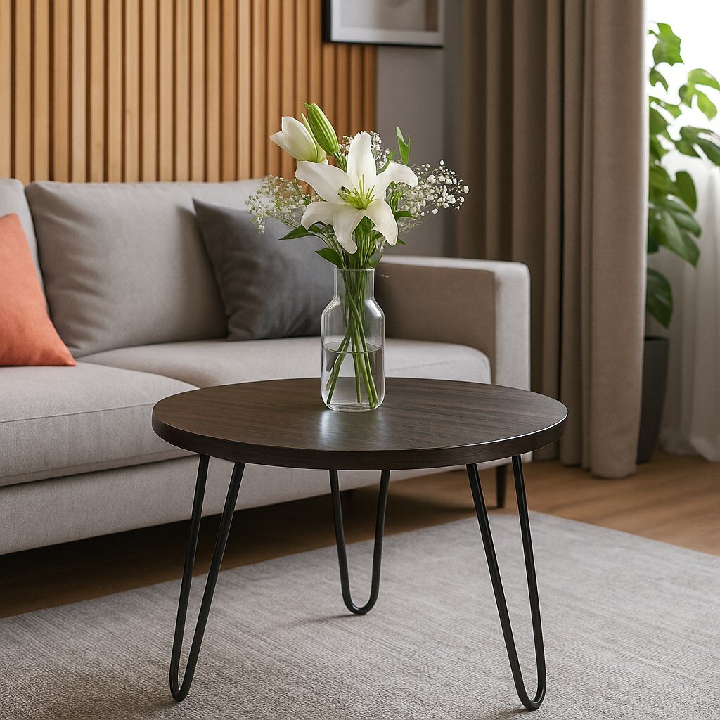 Стол журнальный круглый Белла, чайный стол, придиванный, 50х50х47 см.