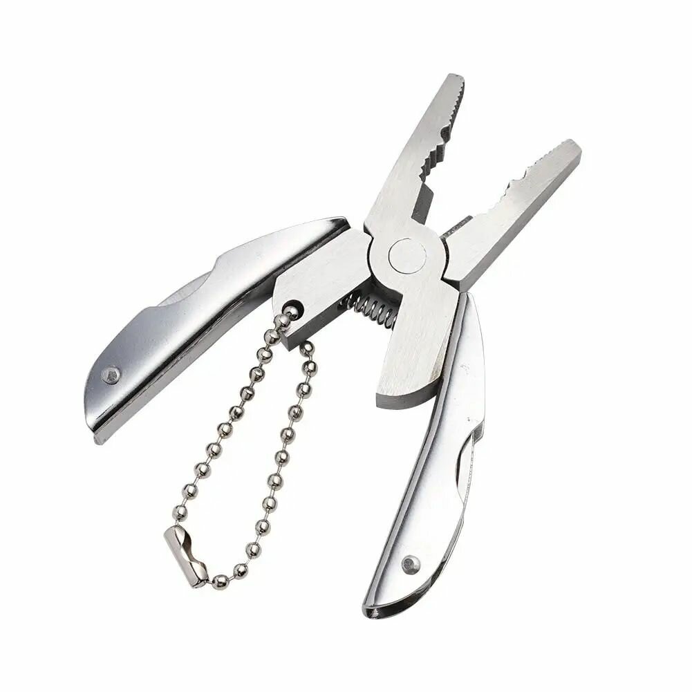 Многофункциональные мини-плоскогубцы из нержавеющей стали, многофункциональные плоскогубцы для выживания на природе, ручная комбинация, складные, для кемпинга E2U7