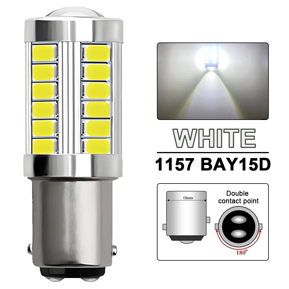 Светодиодный стоп-сигнал 1157 BAY15D White 2 PCS