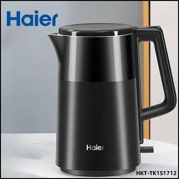 Электрический чайник Haier Электрический умный чайник; с функцией подогрева; HKT-TK1S1712, черный, черно-серый