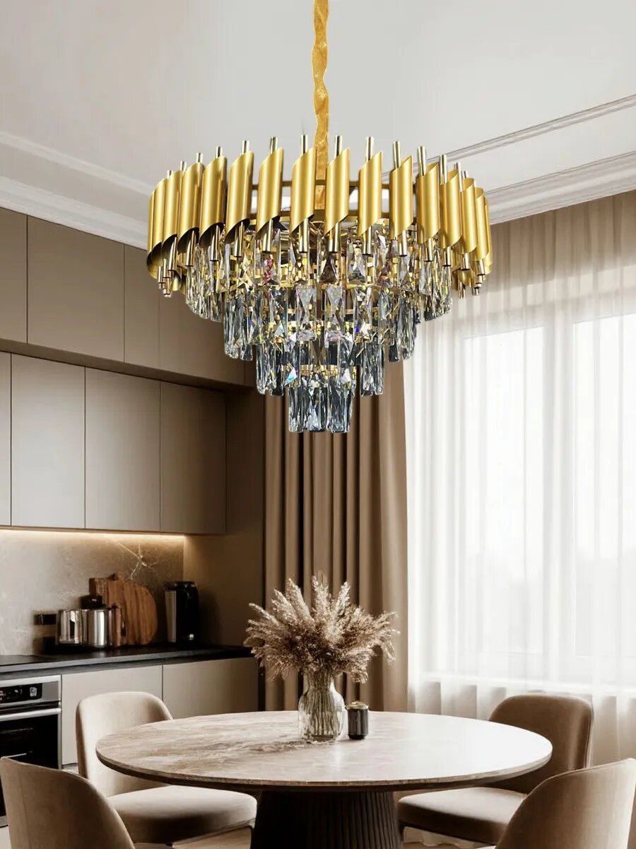 Люстра подвесная под хрусталь