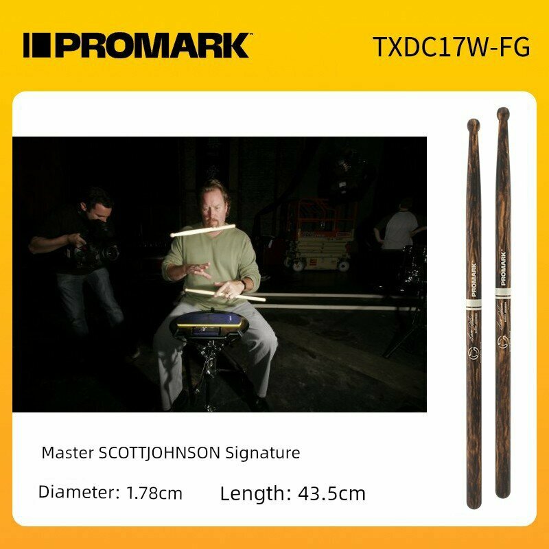 ProMark Скотт Джонсон Мастер Подпись Марширующие Барабанные Палочки 100% Дерево Средний Наконечник