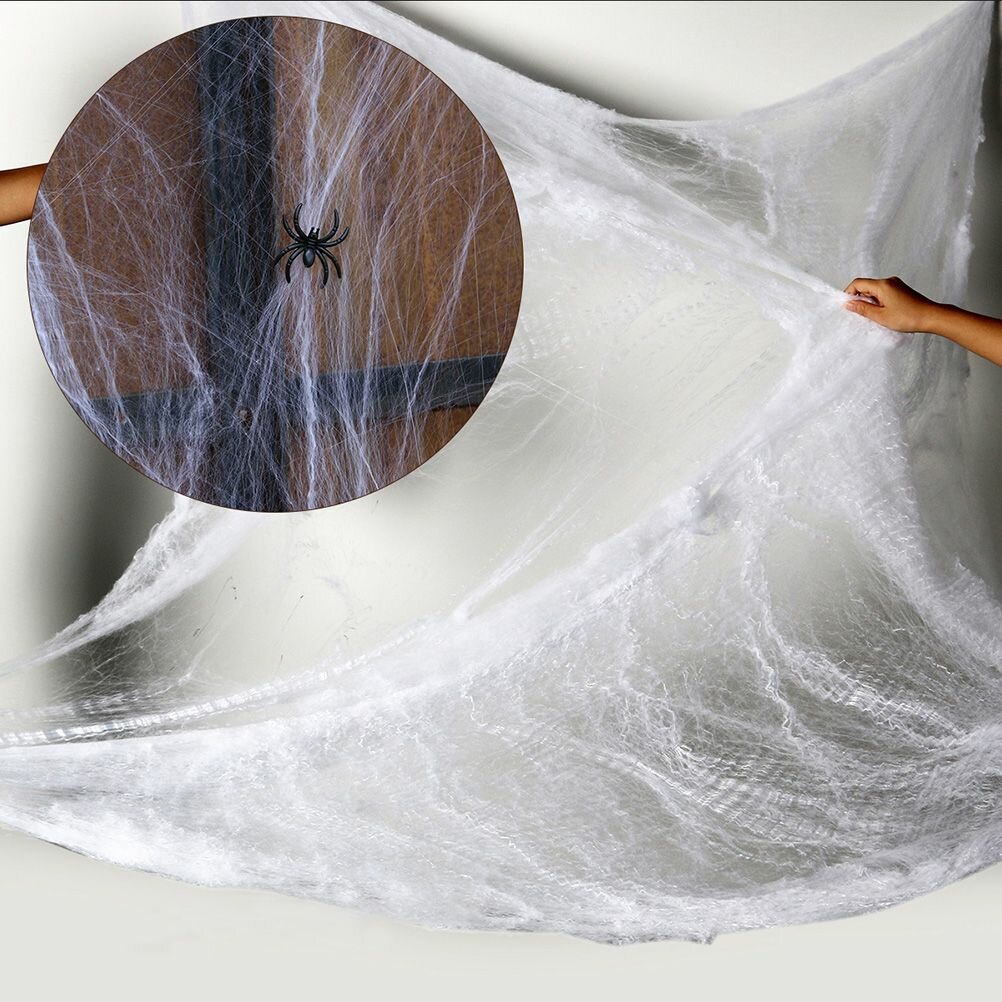 Паутина искусственная украшение на Хэллоуин 60 г / декор, паутина