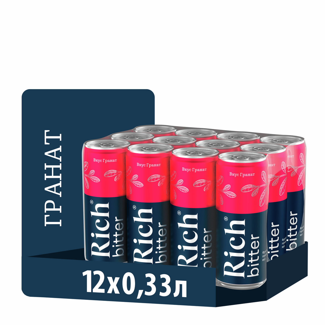 Rich Bitter 0,33л.*12шт. Гранат Rich Напиток газированный Россия